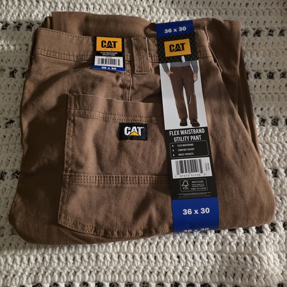 Cat | Pants | Cat Mens Flex Waistband Utility Pants Brown | Poshmark